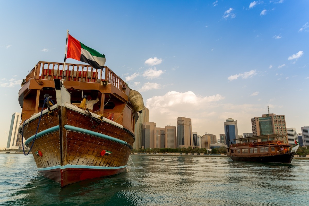 Where to explore traditional dhow ports in Abu Dhabi?